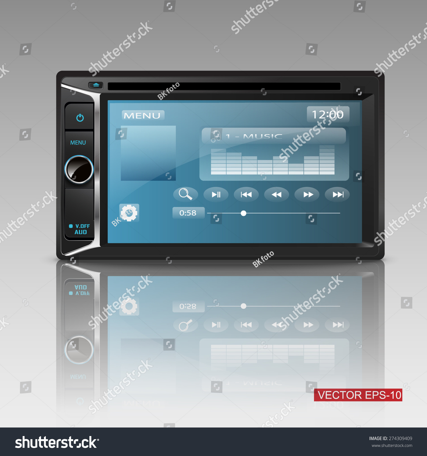 Modern Car Audio Vector Illustration Stock Vector (Royalty Free ...