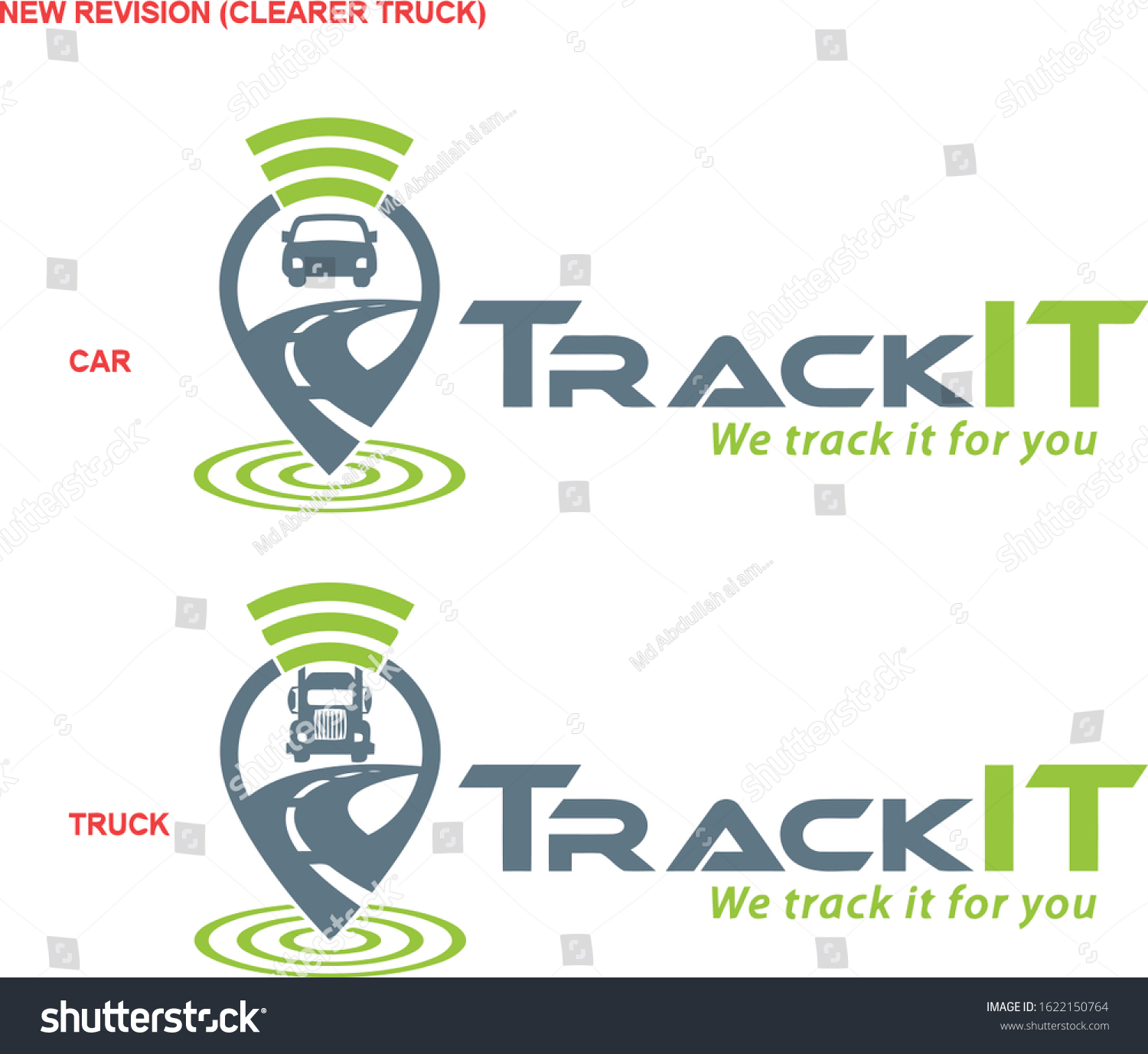 Modern 2 Car Tracking Logo Design Stock Vector (Royalty Free ...
