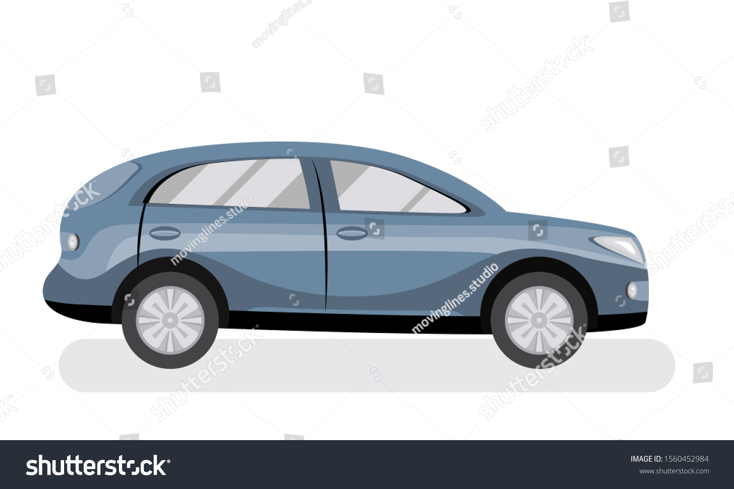 Modern Car Vector Illustration Isolated Stock Vector (Royalty Free ...
