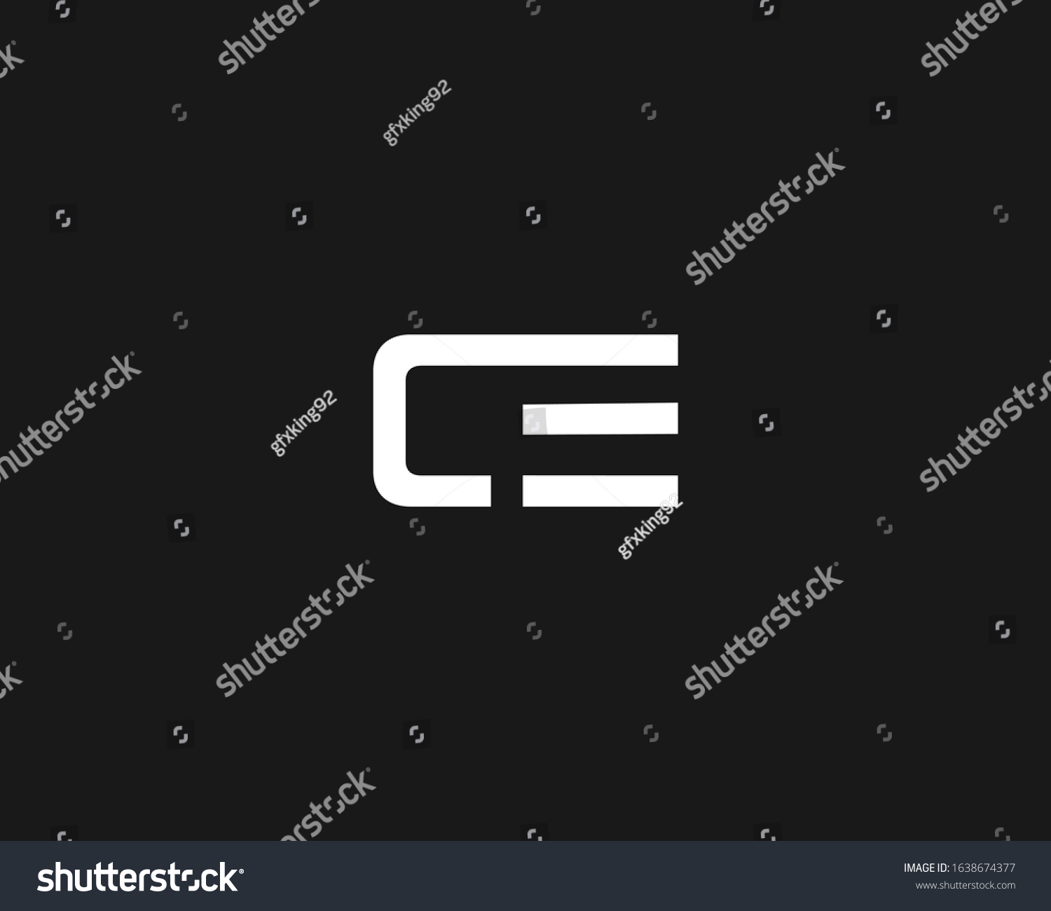 Modern Ce Ce Alphabet Letters Monogram Stock Vector (Royalty Free ...