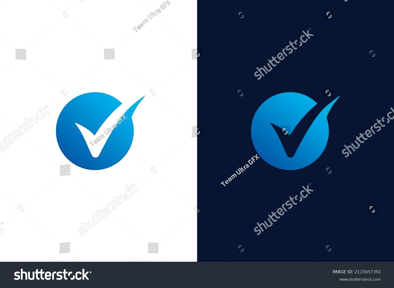 Modern Check Mark Logo Concept Stock Vector (Royalty Free) 2115657392 ...