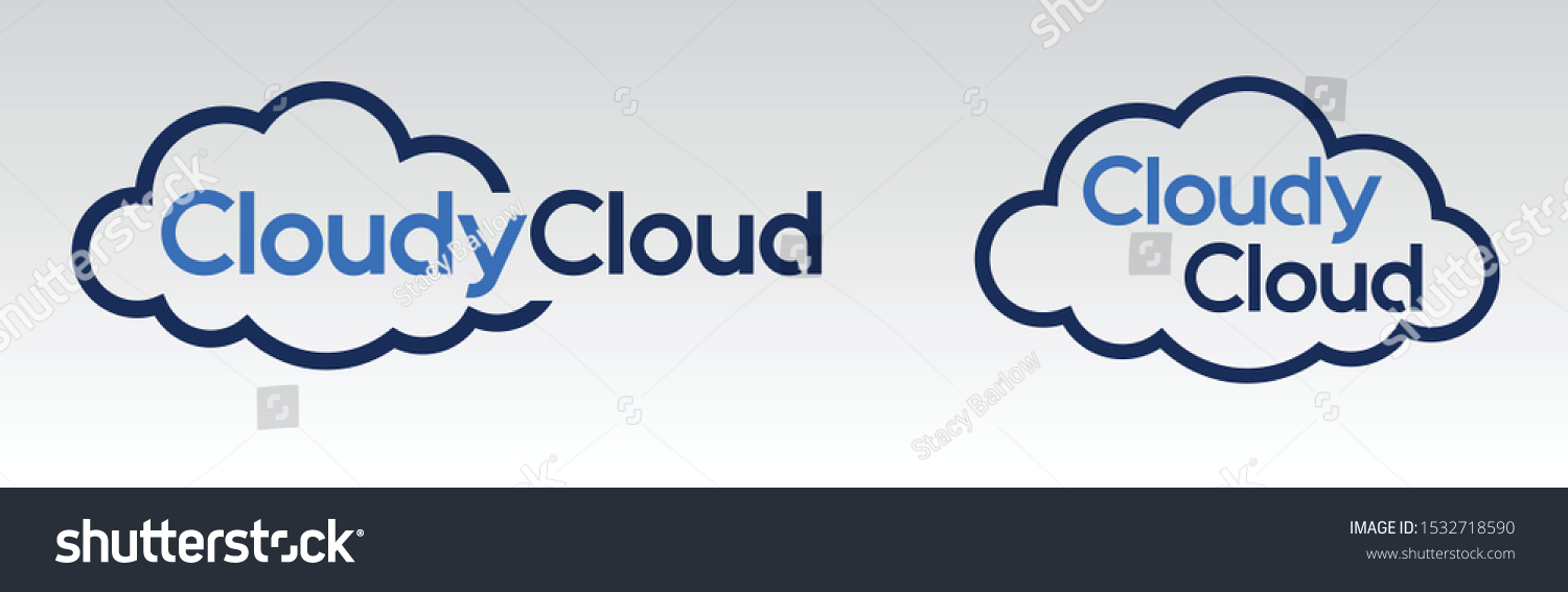 Modern Cloud Logo Design Icon Stock Vector (Royalty Free) 1532718590 ...