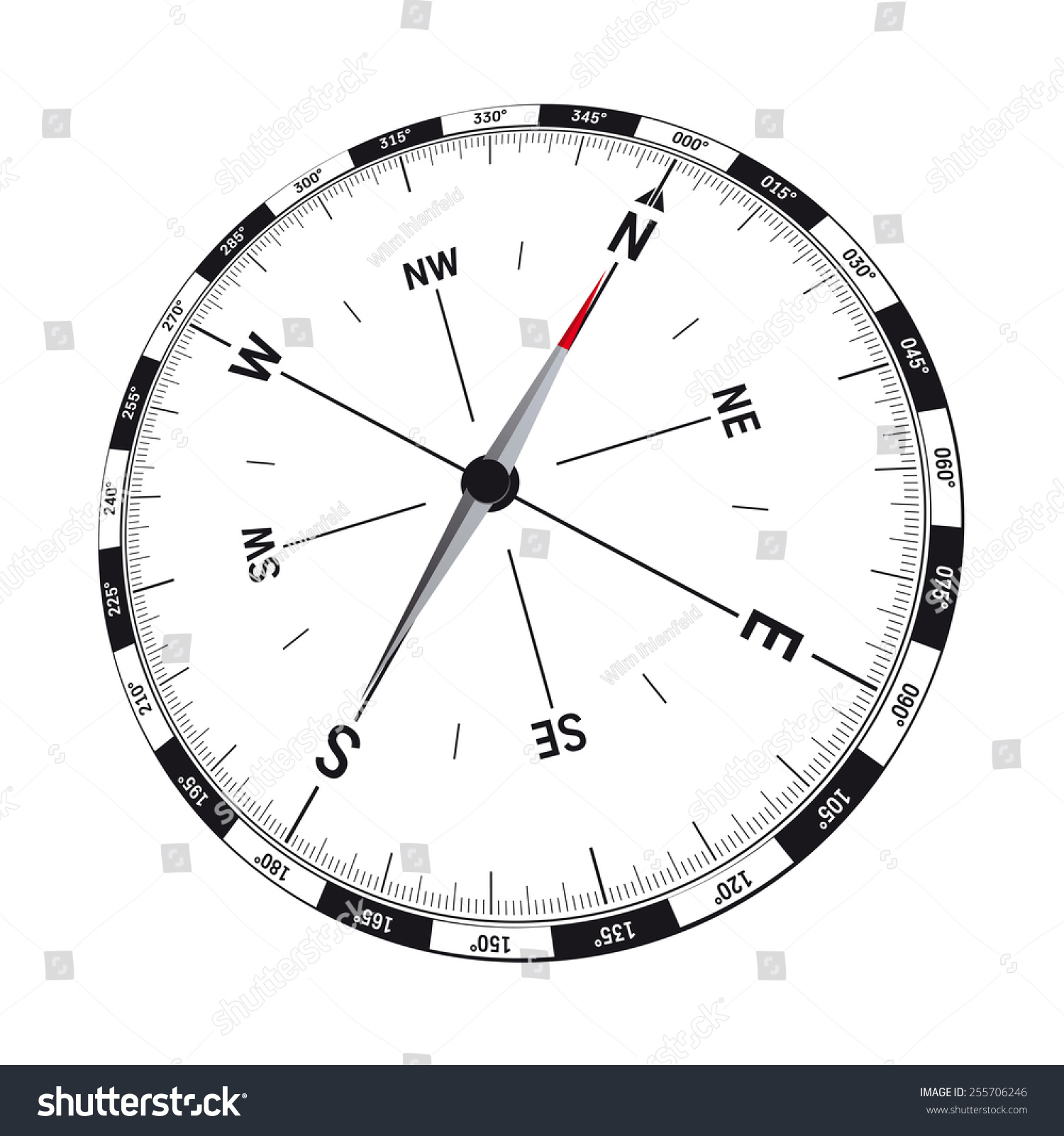 Modern Compass Vector Illustration Precise Graphic Stock Vector ...