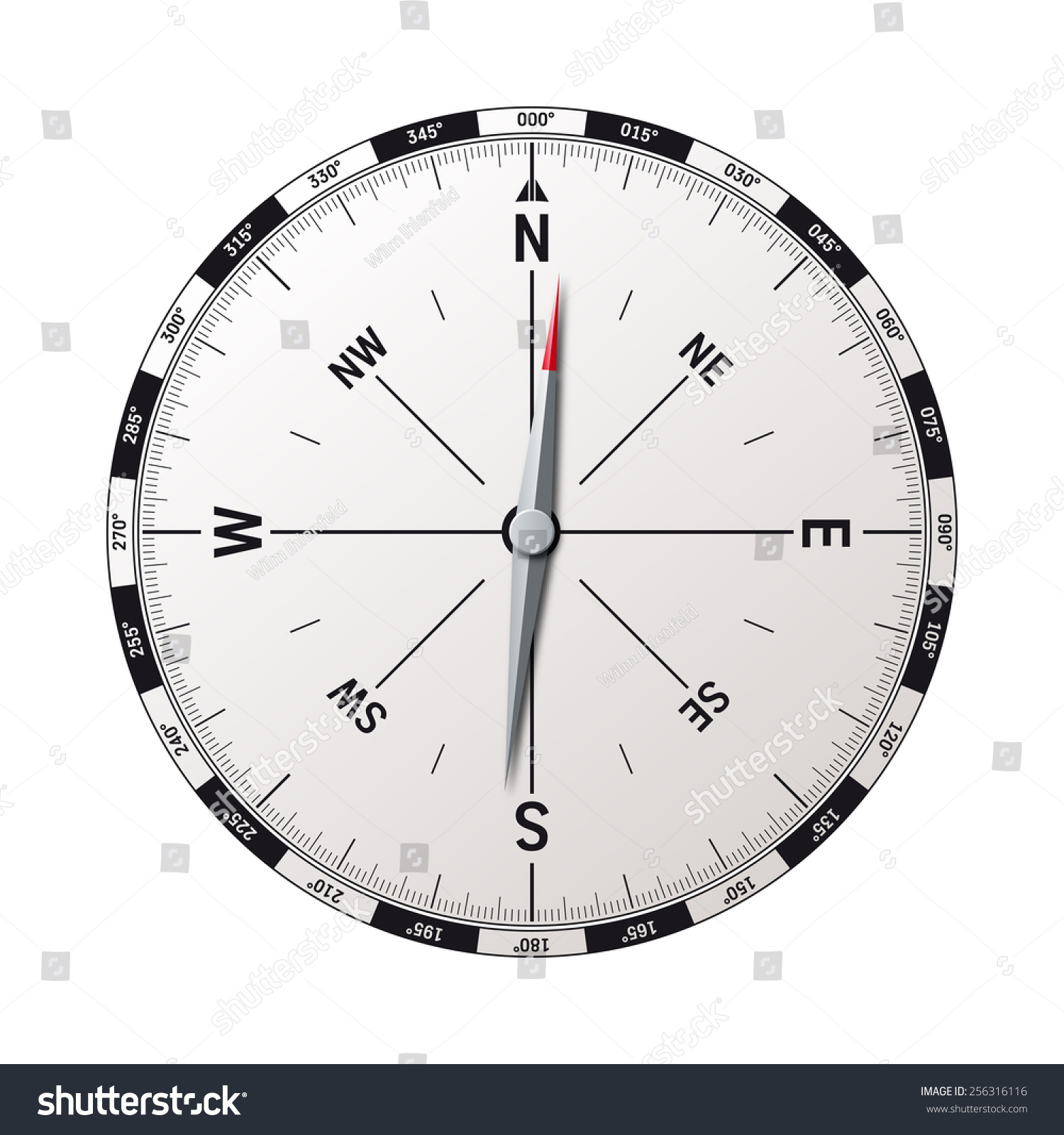 Modern Compass Vector Illustration Precise Graphic Stock Vector ...