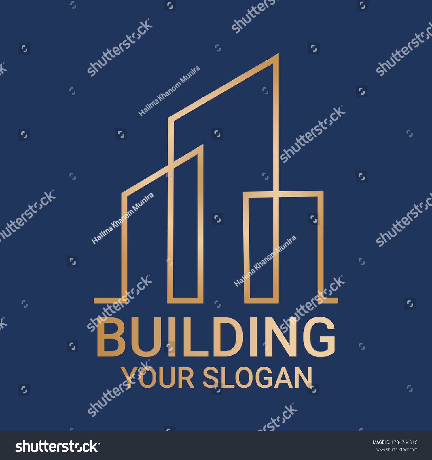 Modern Construction Logo Design Template Stock Vector (Royalty Free ...
