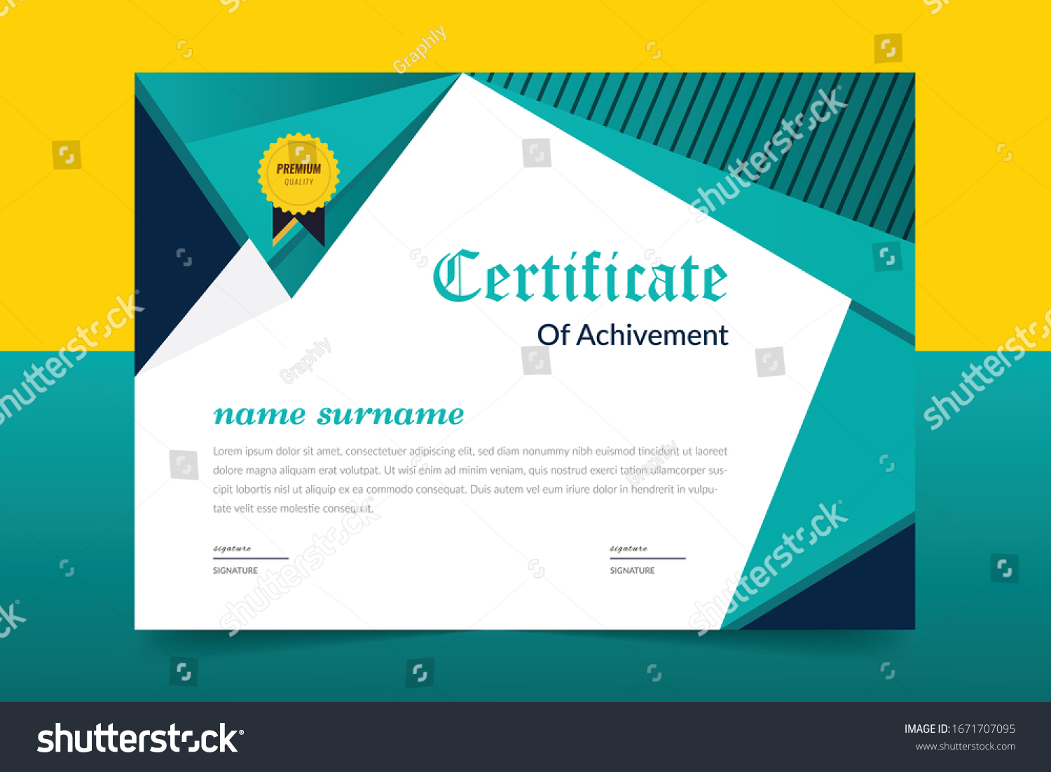 Modern Creative Certificate Design Template Stock Vector (Royalty Free ...