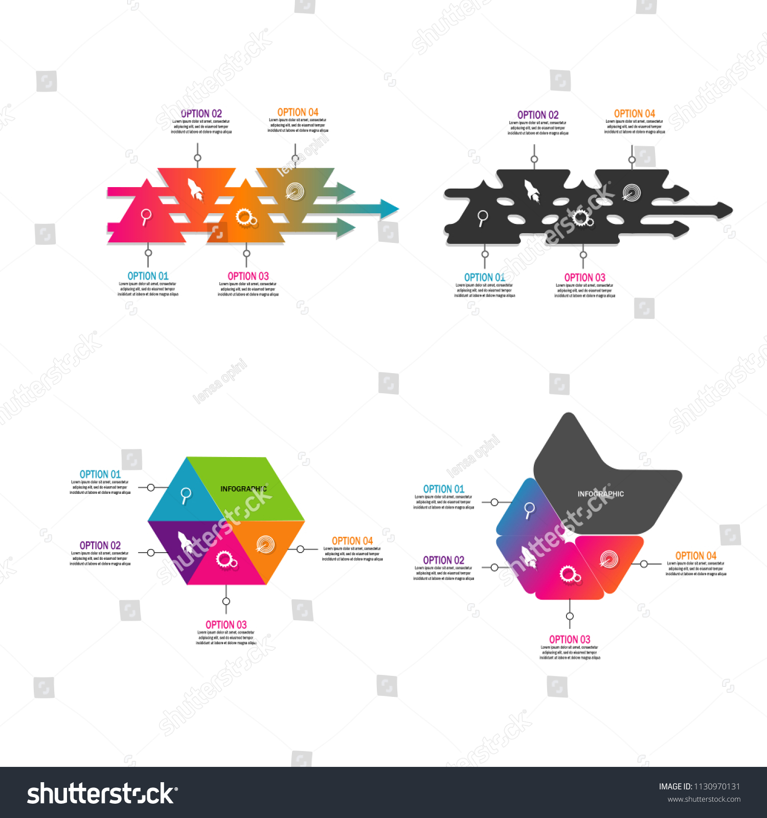 Modern Creative Chart Data Timeline Template Stock Vector (Royalty Free ...