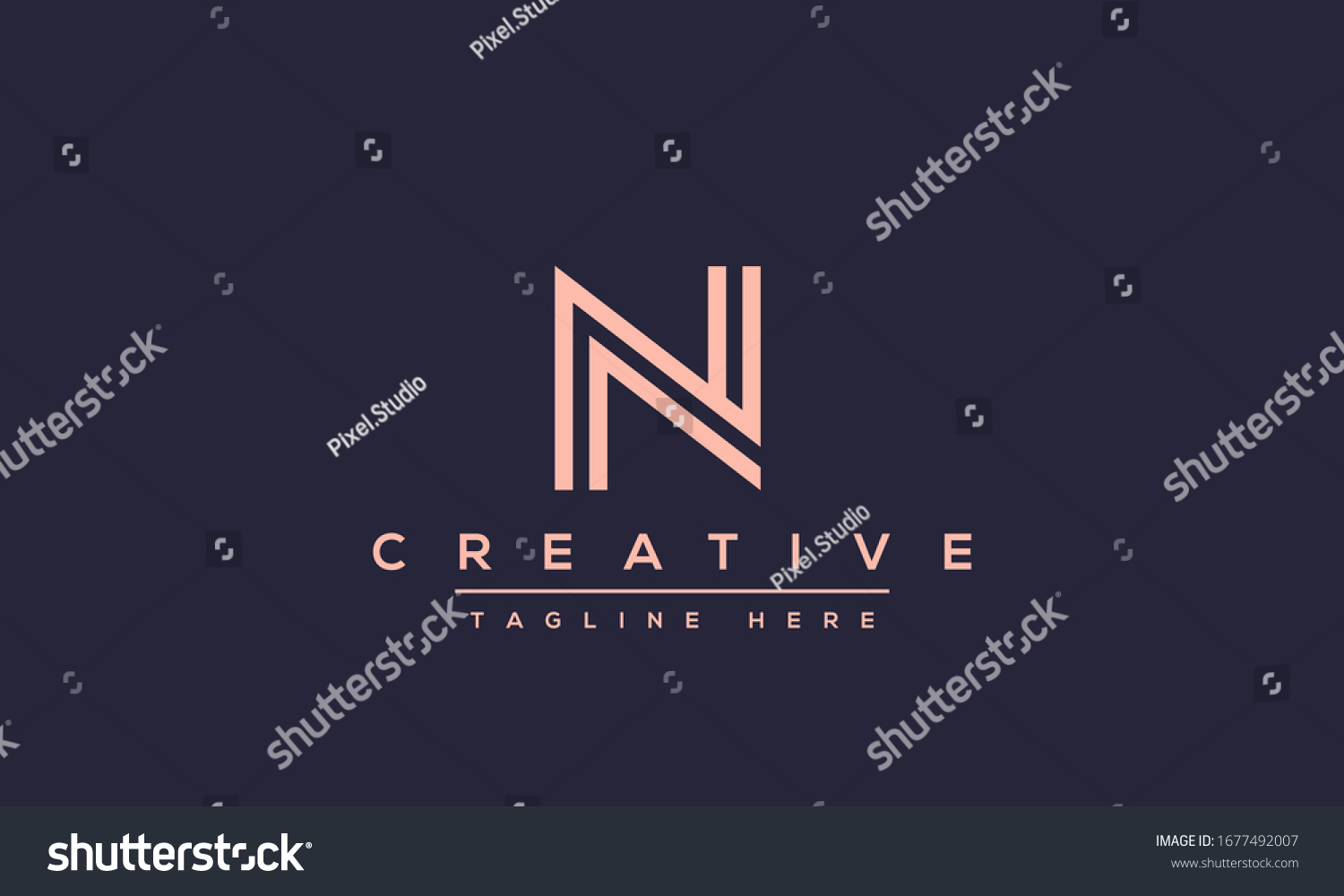 Modern Creative N Logo Design Template: เวกเตอร์สต็อก (ปลอดค่าลิขสิทธิ์ ...