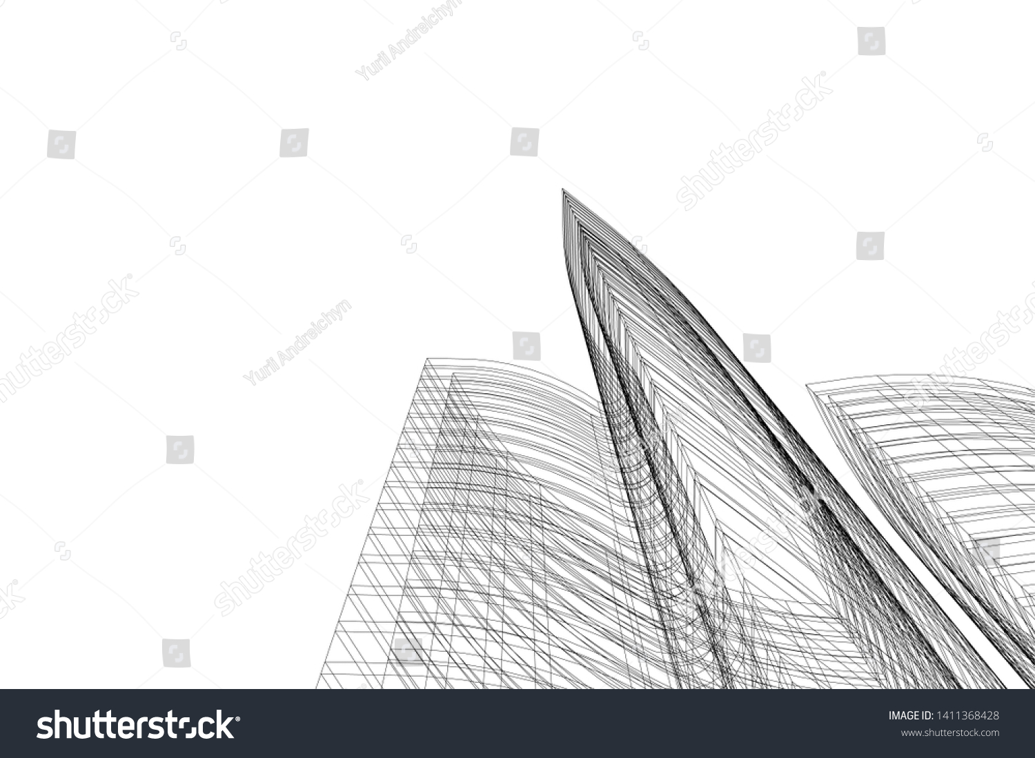 Modern 3d Architecture Vector Illustration Stock Vector (Royalty Free ...