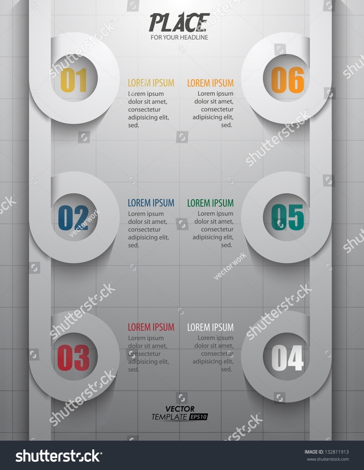 Modern 3d Infographics Vector Stock Vector (Royalty Free) 132811913 ...