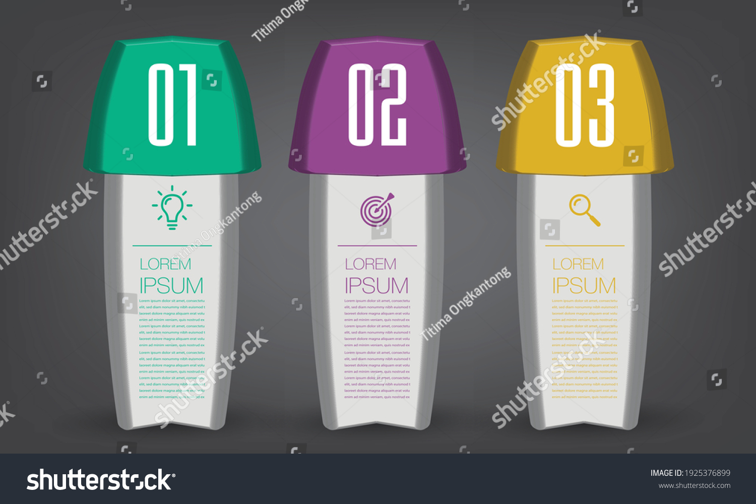Modern 3d Text Box Template Banner Stock Vector (Royalty Free ...