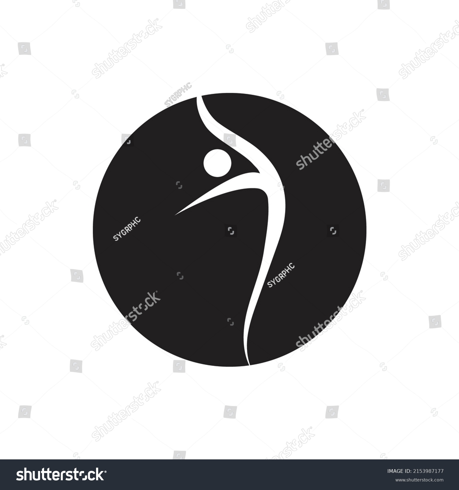 Modern Dance Logo Vector Design Symbol Stock Vector (Royalty Free ...