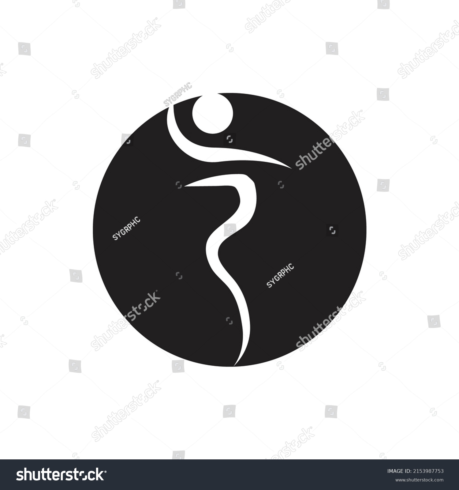 Modern Dance Logo Vector Design Symbol Stock Vector (Royalty Free ...