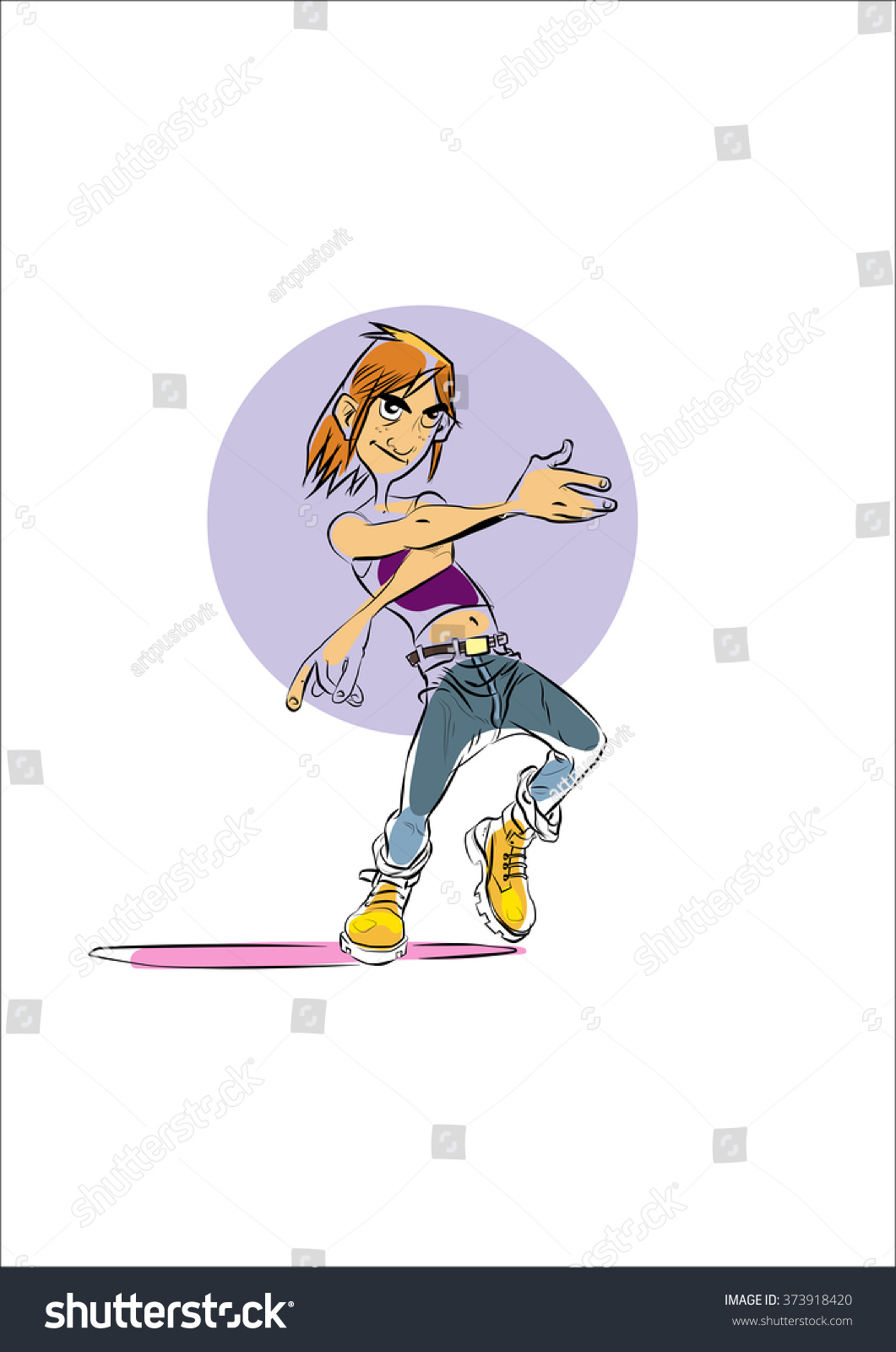 Modern Dancer Boy Stock Vector (Royalty Free) 373918420 | Shutterstock