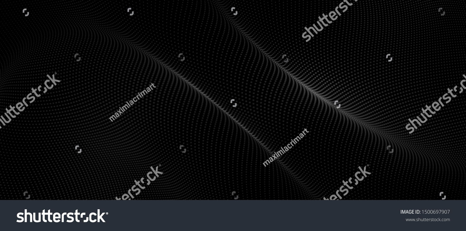 Modern Dark Black Abstract Particles Background Stock Vector (Royalty ...