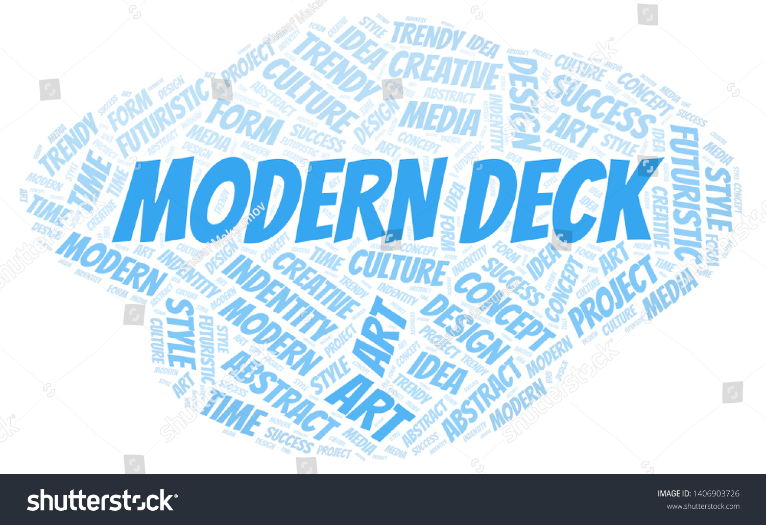 Modern Deck Word Cloud Wordcloud Made Stock Vector (Royalty Free ...
