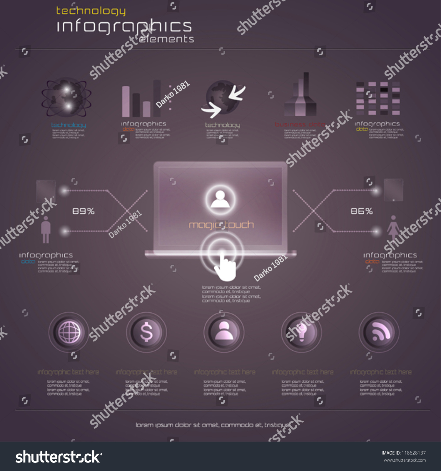 Modern Design Infographics Template Vector Stock Vector (Royalty Free ...