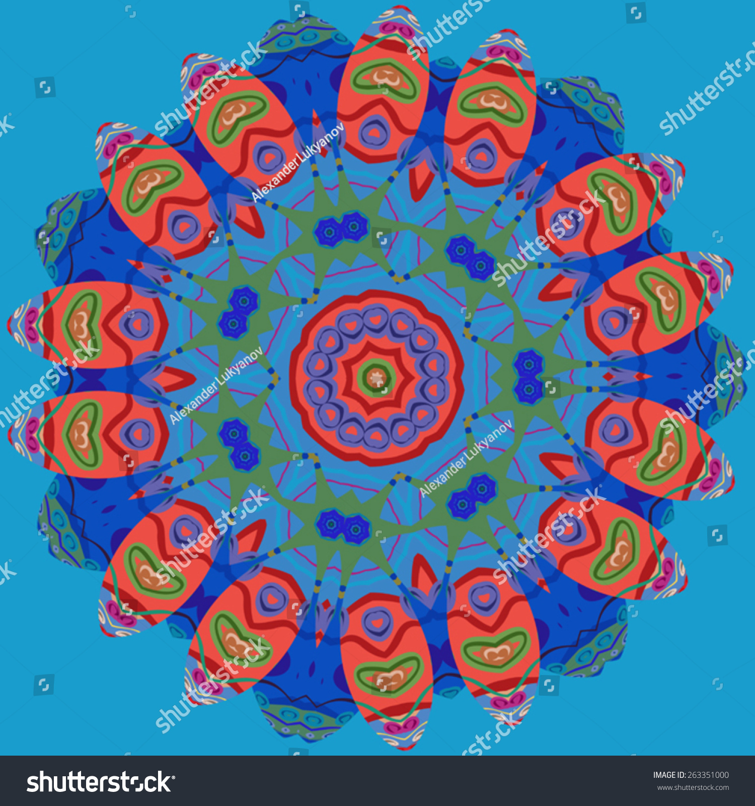 Modern Design Round Texture Seamless Pattern Stock Vector (Royalty Free ...