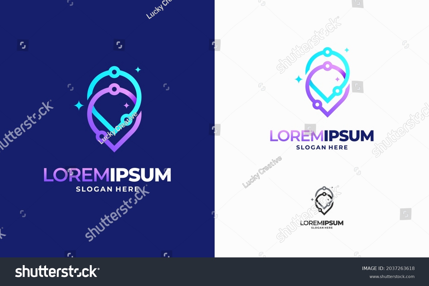 Modern Designs Point Tech Logo Template Stock Vector (Royalty Free ...