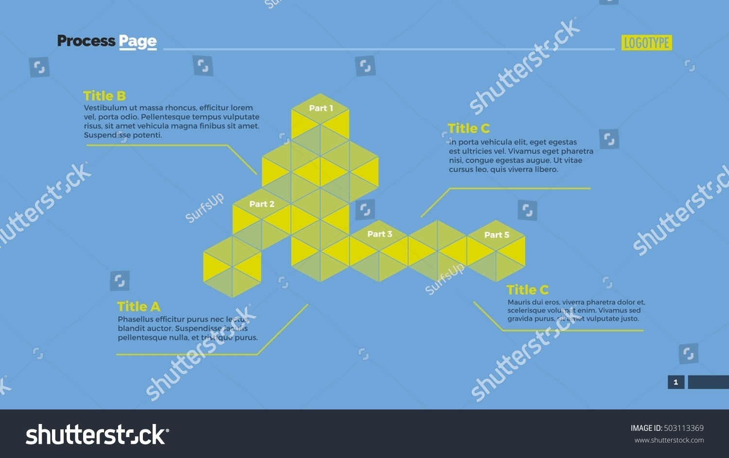 Modern Diagram Slide Template Stock Vector (Royalty Free) 503113369