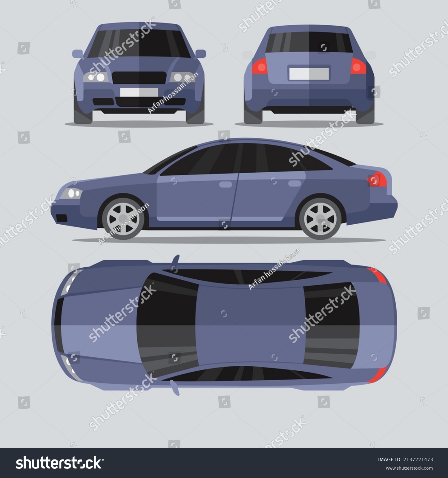 Modern Different Types Car Collection Set Stock Vector (Royalty Free ...