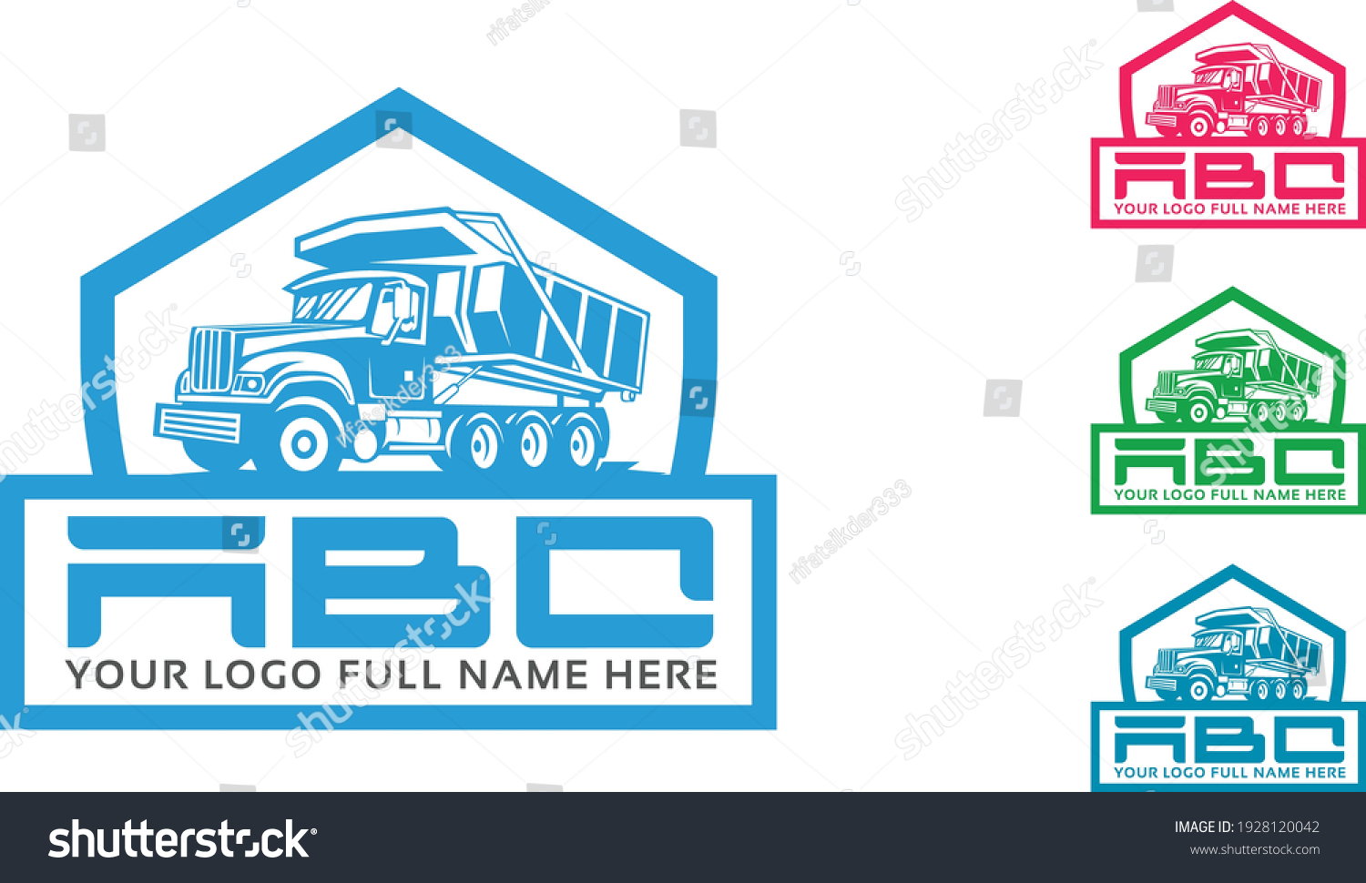 Modern Dumping Truck Logo Vector: vetor stock (livre de direitos ...
