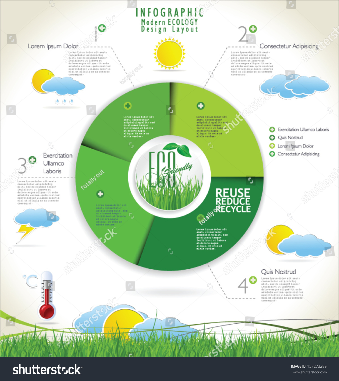 Modern Ecology Design Layout Stock Vector (Royalty Free) 157273289 ...