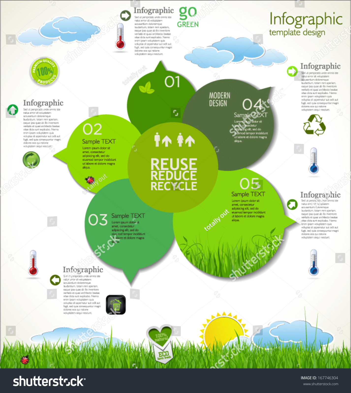 Modern Ecology Design Layout Stock Vector (Royalty Free) 167746304