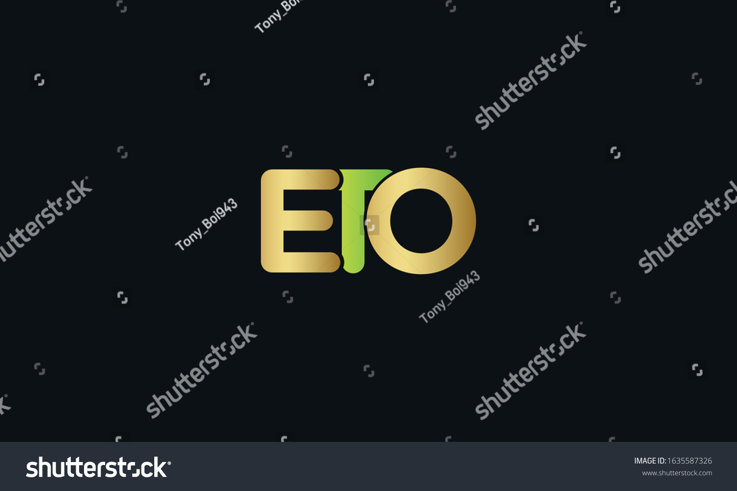 Modern Eto Logo Design Template: vector de stock (libre de regalías ...