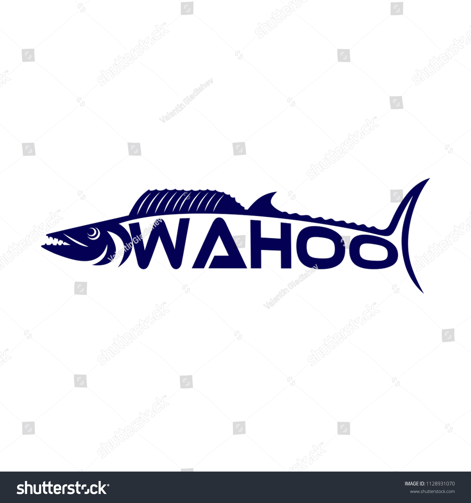 Modern Fish Wahoo Logo Stock Vector (Royalty Free) 1128931070 ...