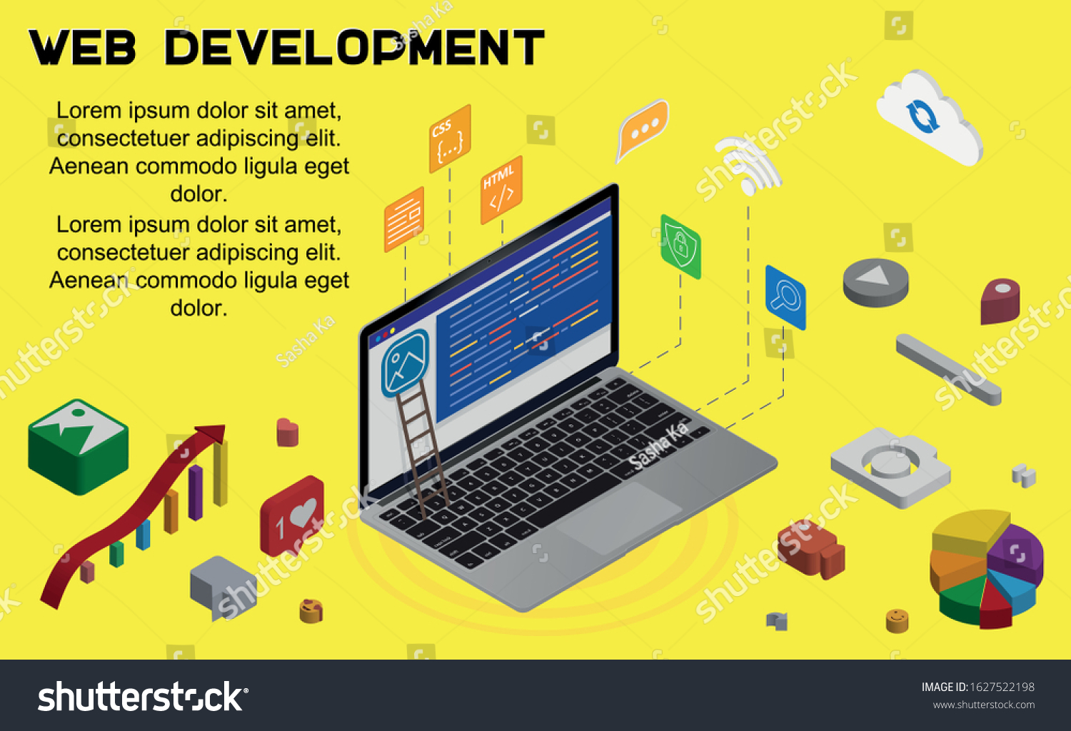 Modern Flat Design Isometric Concept Software Stock Vector (Royalty ...