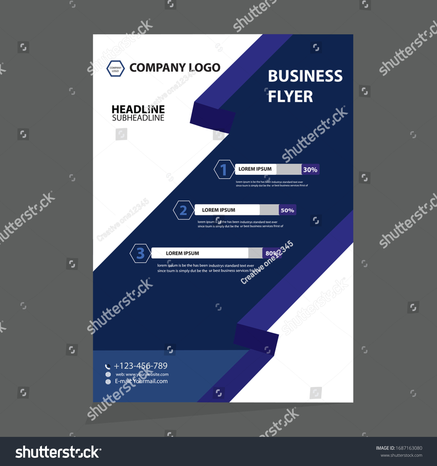 Modern Flyer Design Template Creative Design Stock Vector (Royalty Free ...