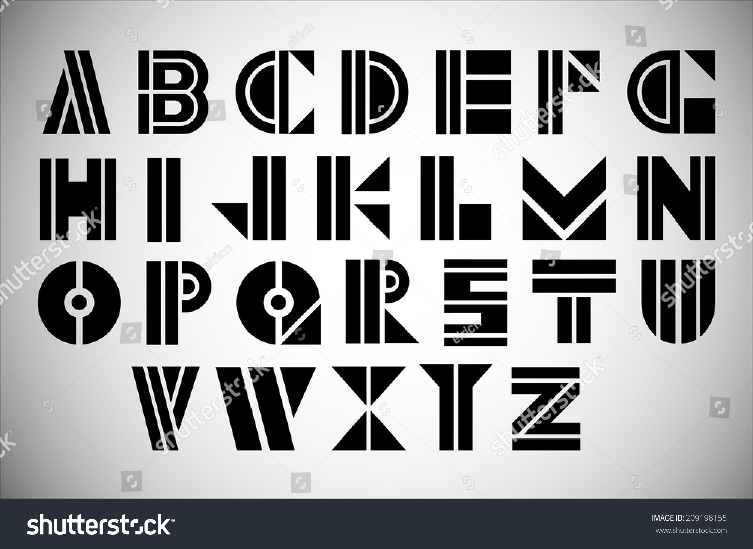 Modern Font Abc Alphabet Set: เวกเตอร์สต็อก (ปลอดค่าลิขสิทธิ์ ...