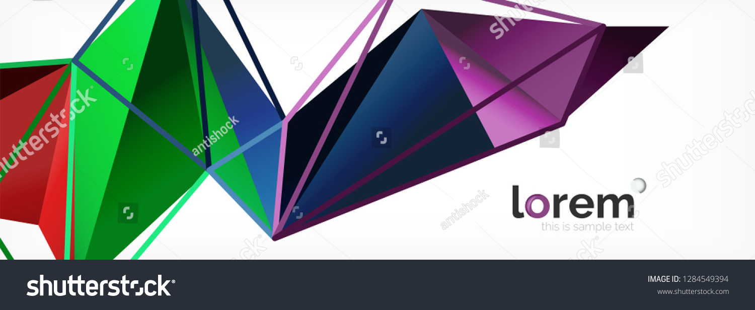 Modern Geometric Background Poster Template Polygonal Stock Vector ...