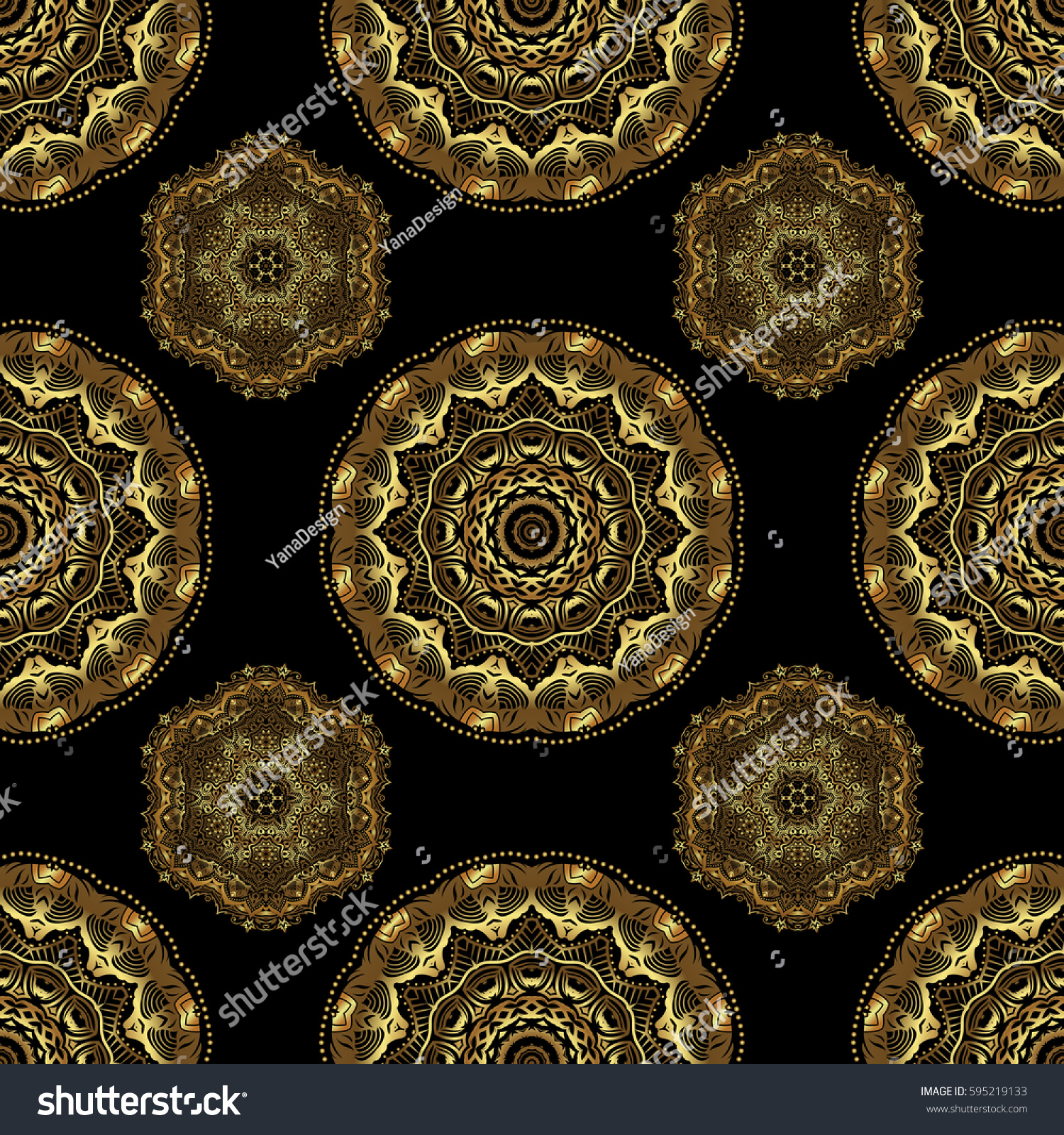 Modern Geometric Seamless Pattern Gold Repeating Stock Vector (Royalty ...