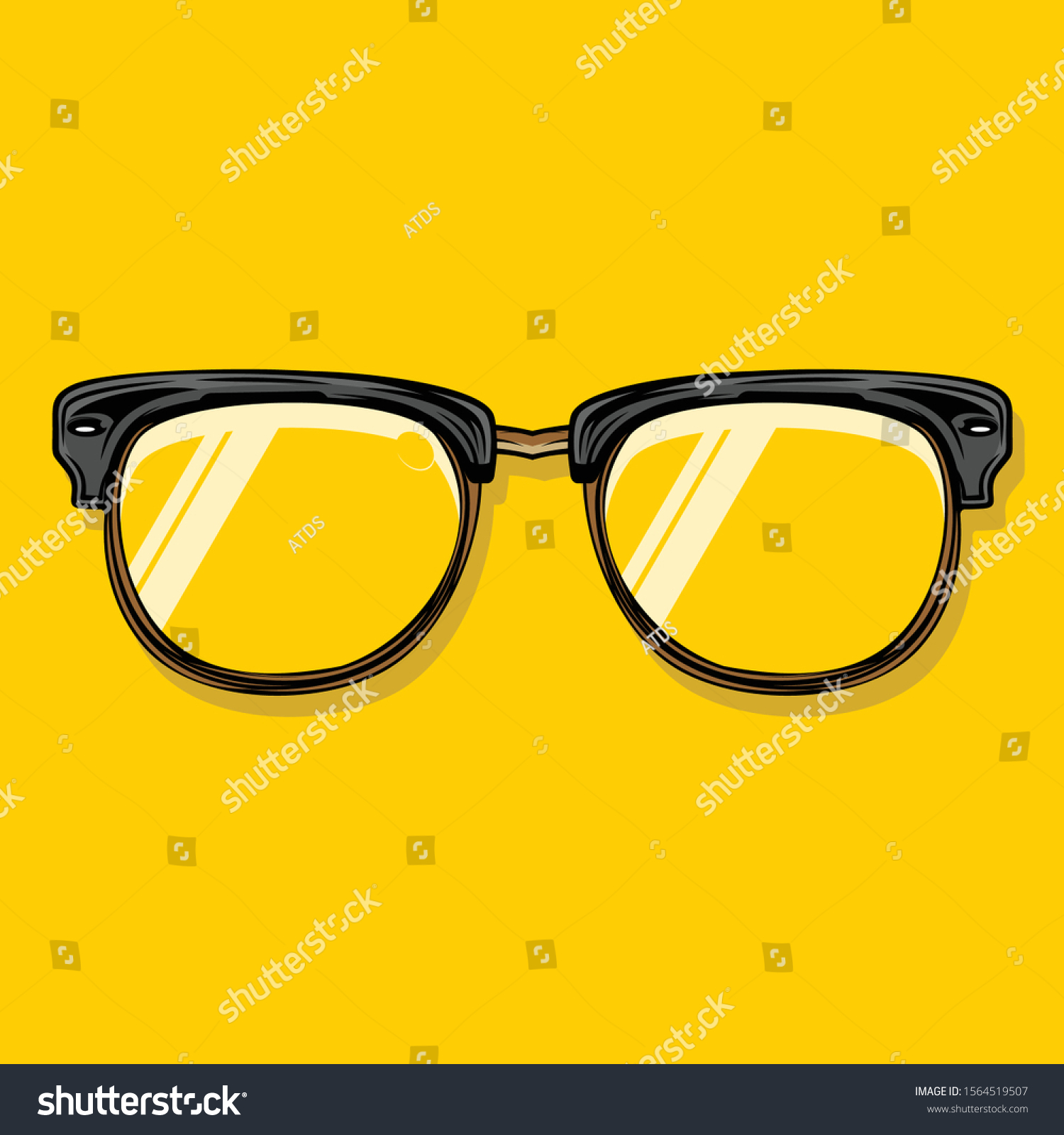 Modern Glasses Frame Vector Illustration Stock Vector (Royalty Free ...
