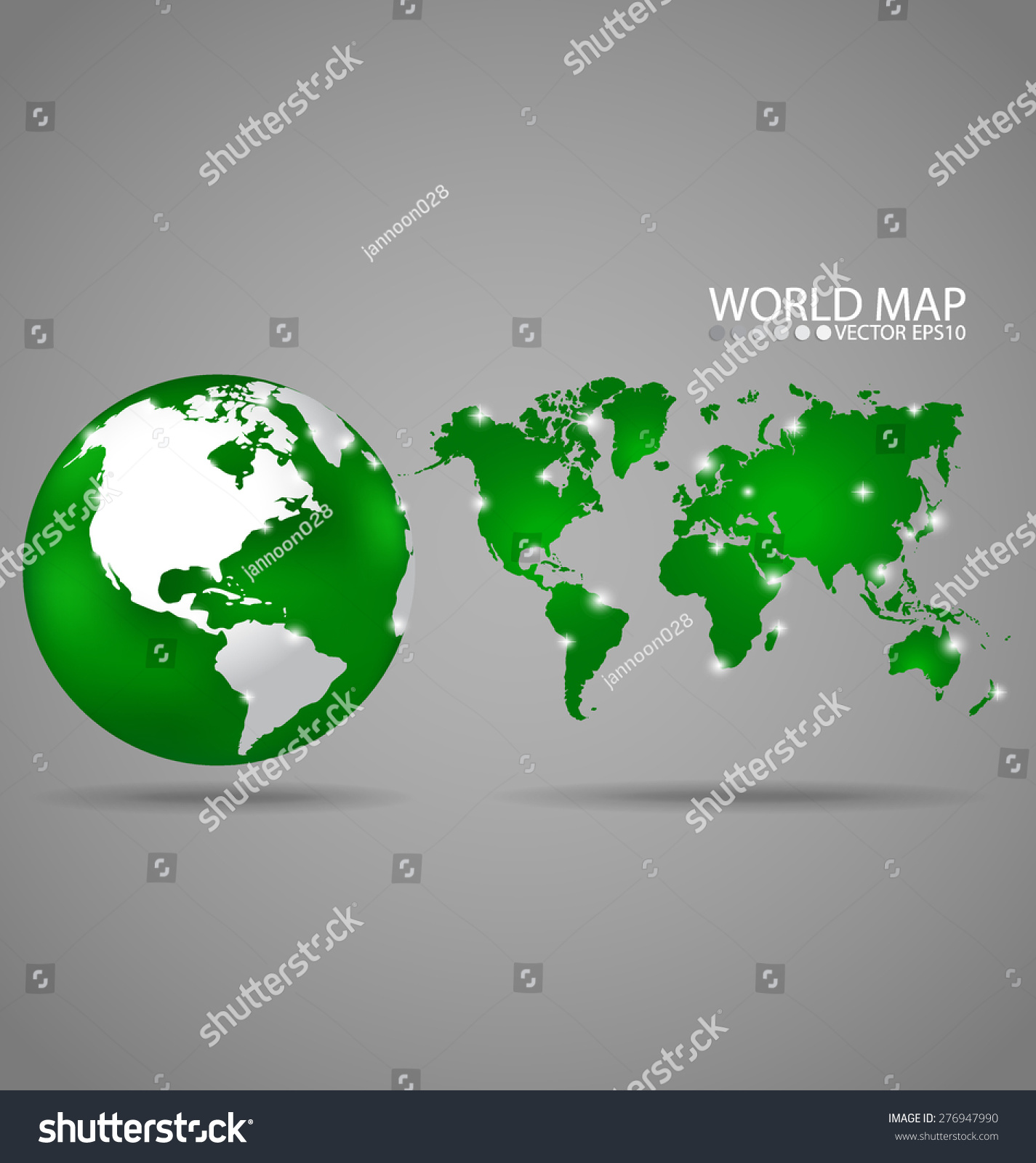 Modern Globes World Map Vector Illustration Stock Vector (Royalty Free ...