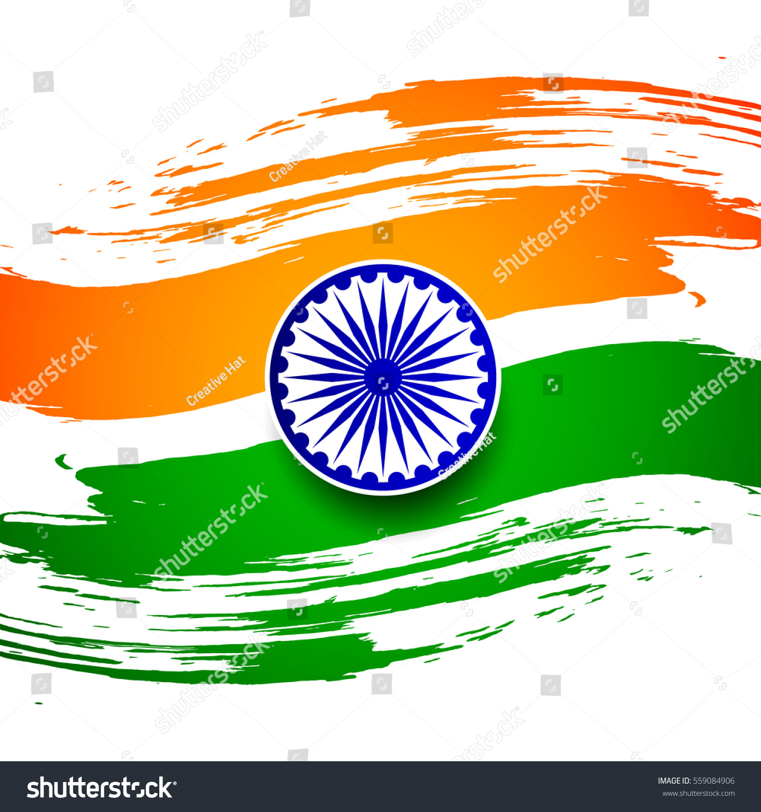 Modern Grunge Pattern Indian Flag Design Stock Vector (Royalty Free ...