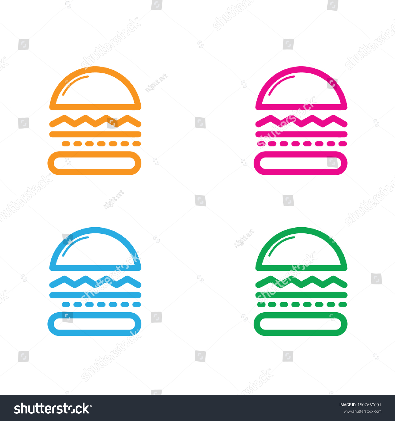 Modern Hamburger Logo Vector Design Stock Vector (Royalty Free ...
