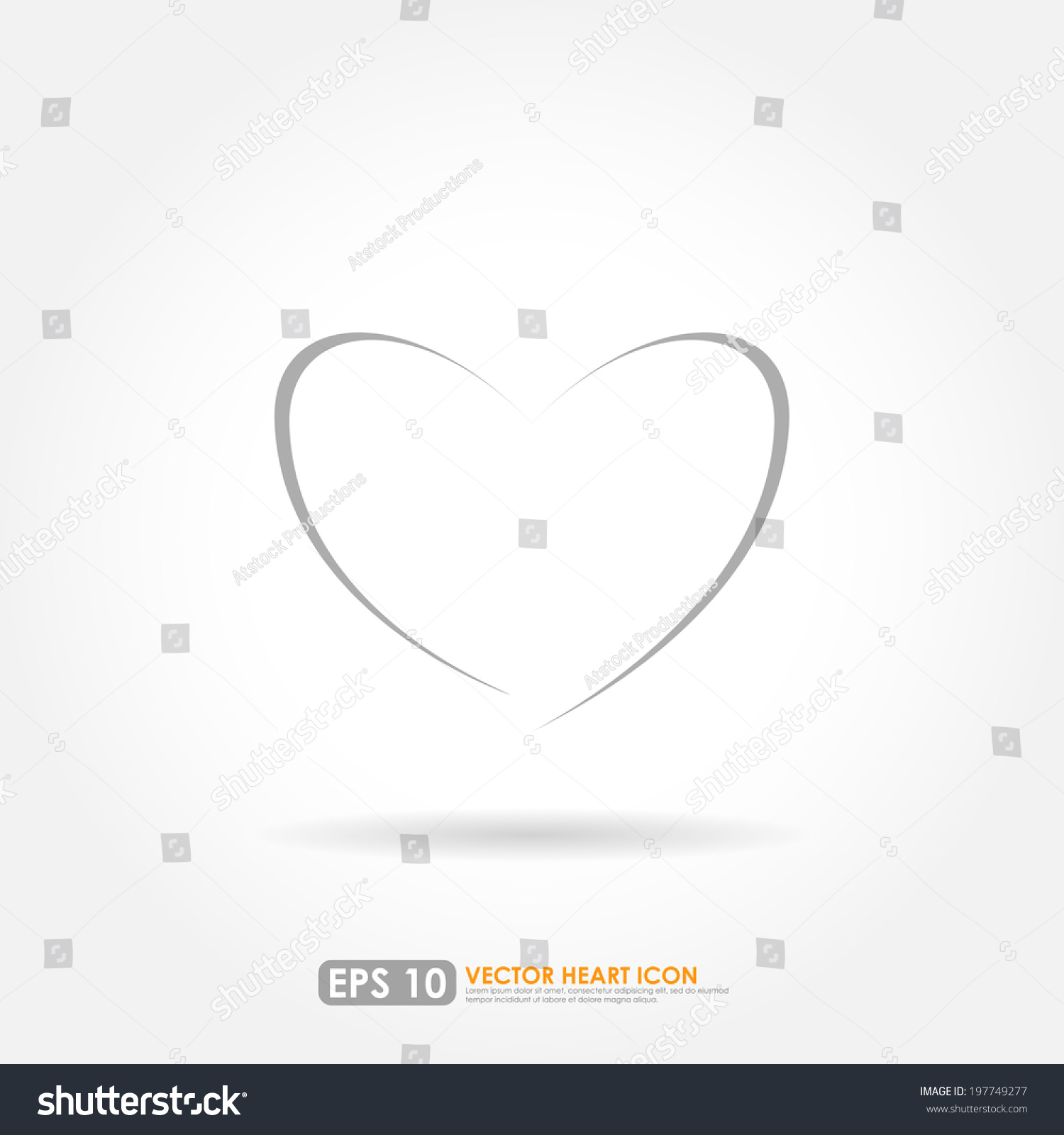 Modern Heart Shape Outline Vector Icon Stock Vector (Royalty Free ...