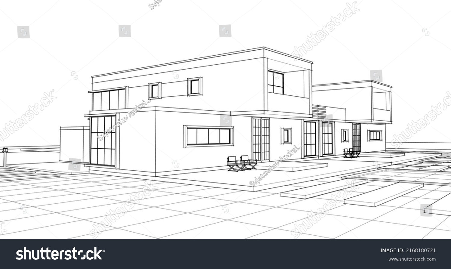 Modern House Consoles 3d Render Stock Vector (Royalty Free) 2168180721 ...