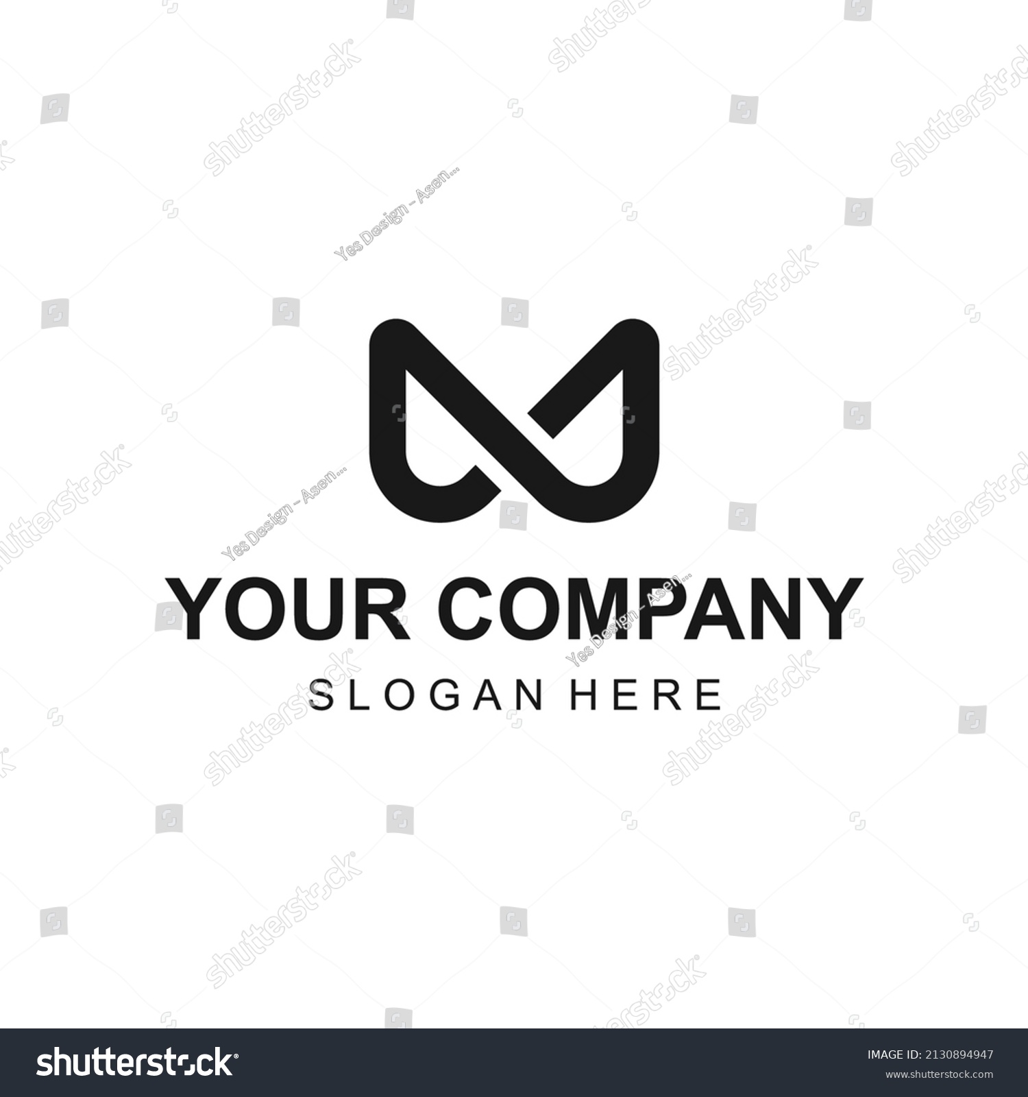 Modern Infinity Letter M Logo Vector Stock Vector (Royalty Free ...