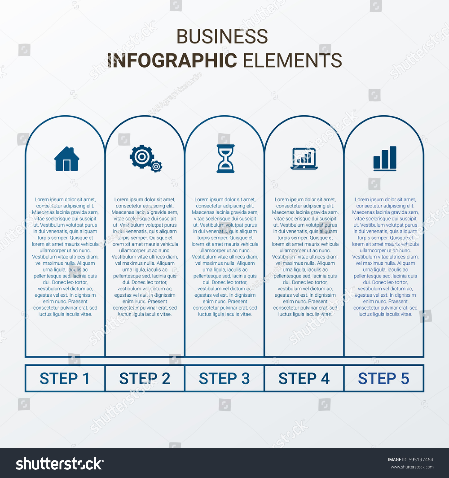 Modern Infographic Charts Vector Elements Stock Vector (Royalty Free ...