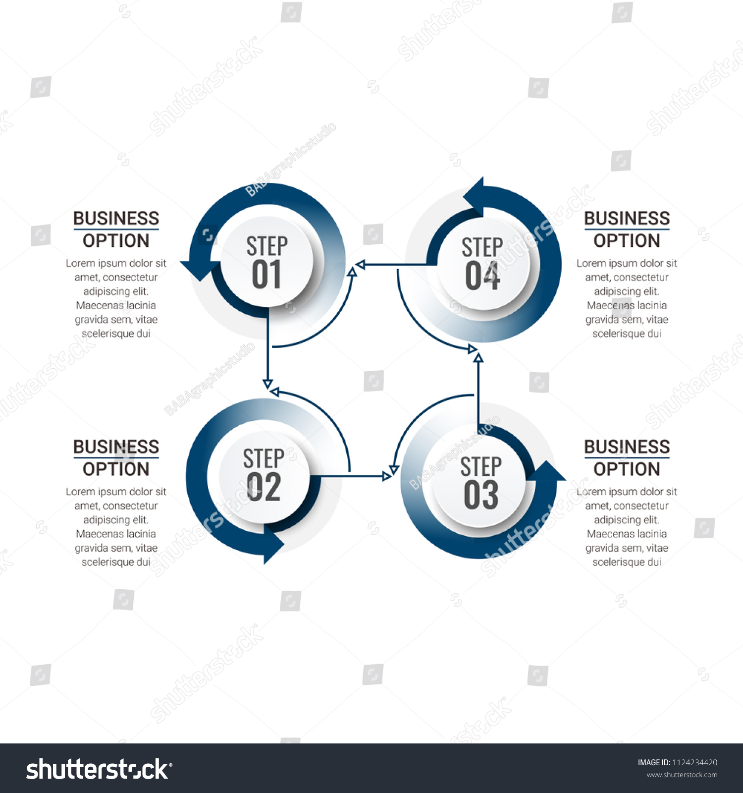 Modern Infographic Choice Template Stock Vector (Royalty Free) 1124234420