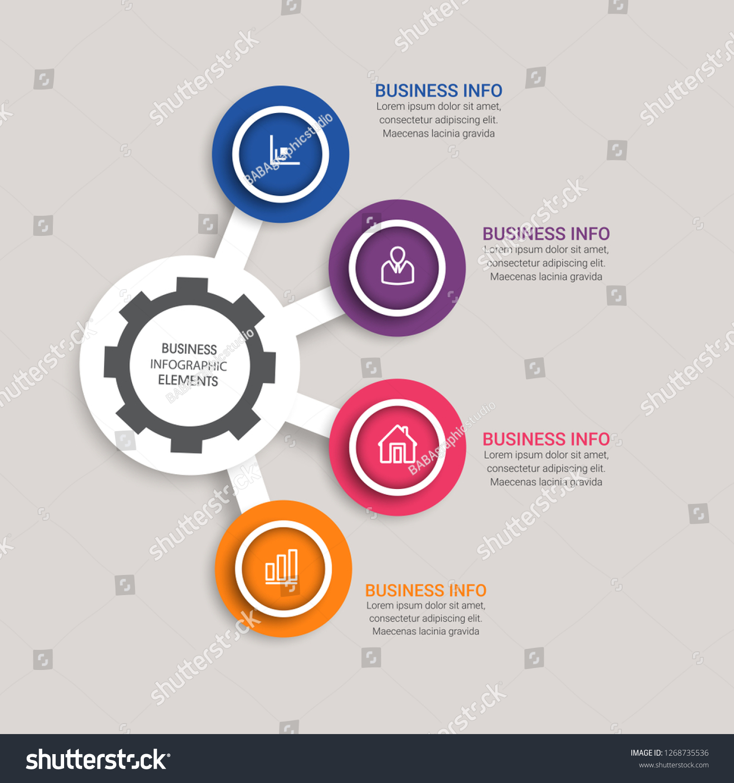 Modern Infographic Choice Template 4 Options Stock Vector (Royalty Free ...