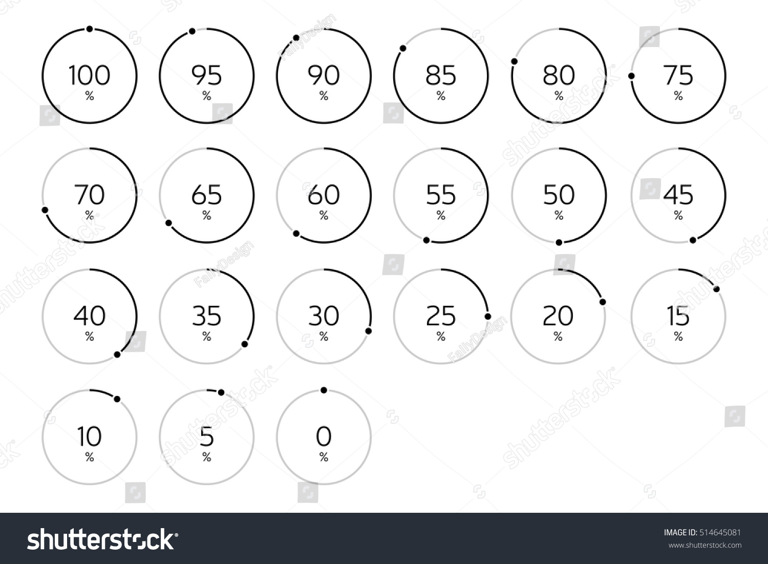 Modern Infographic Loading Circle Set Stock Vector (Royalty Free ...