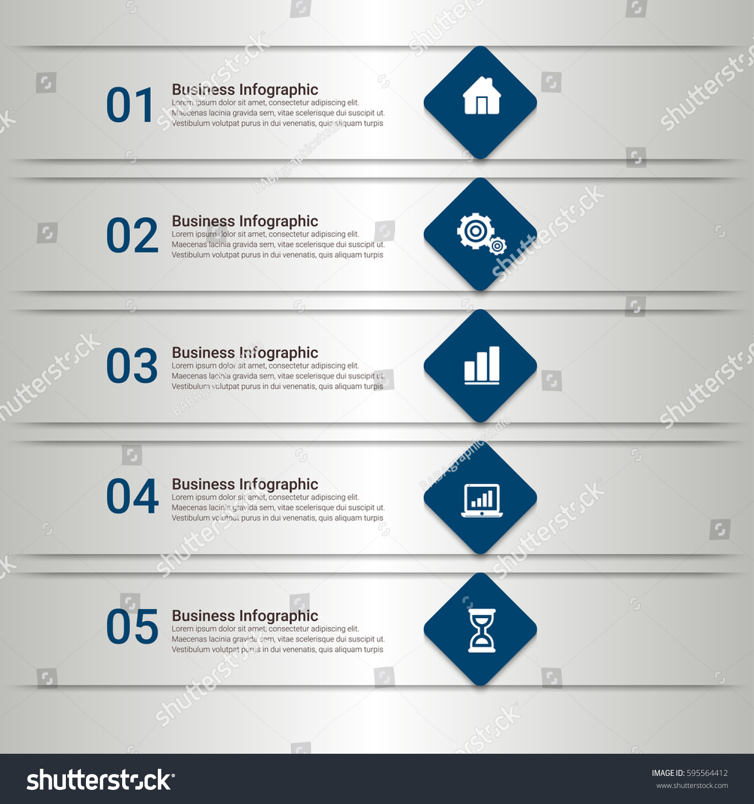 Modern Infographic Paper Template Stock Vector (Royalty Free) 595564412 ...