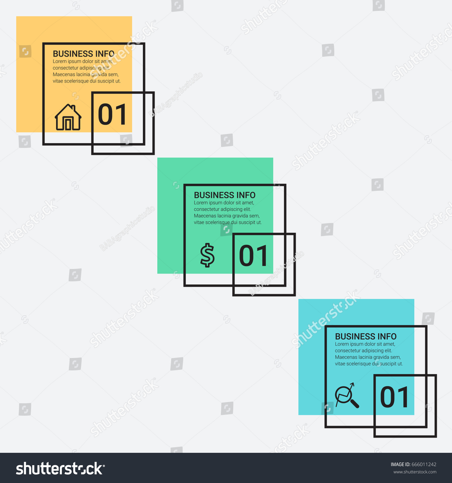 Modern Infographic Paper Template Stock Vector (Royalty Free) 666011242 ...