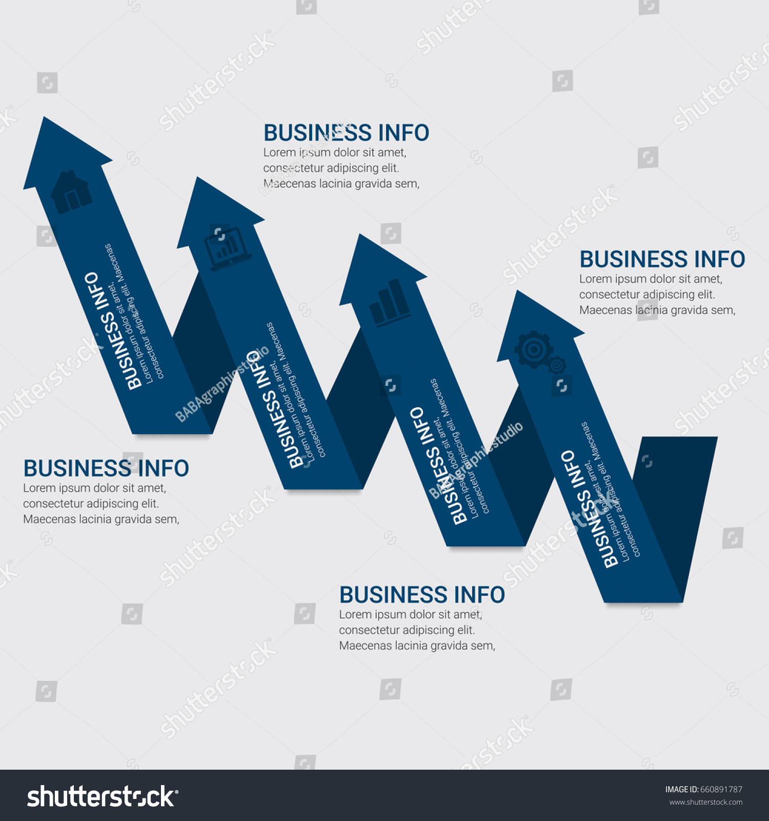 Modern Infographic Timeline Template Stock Vector (Royalty Free) 660891787