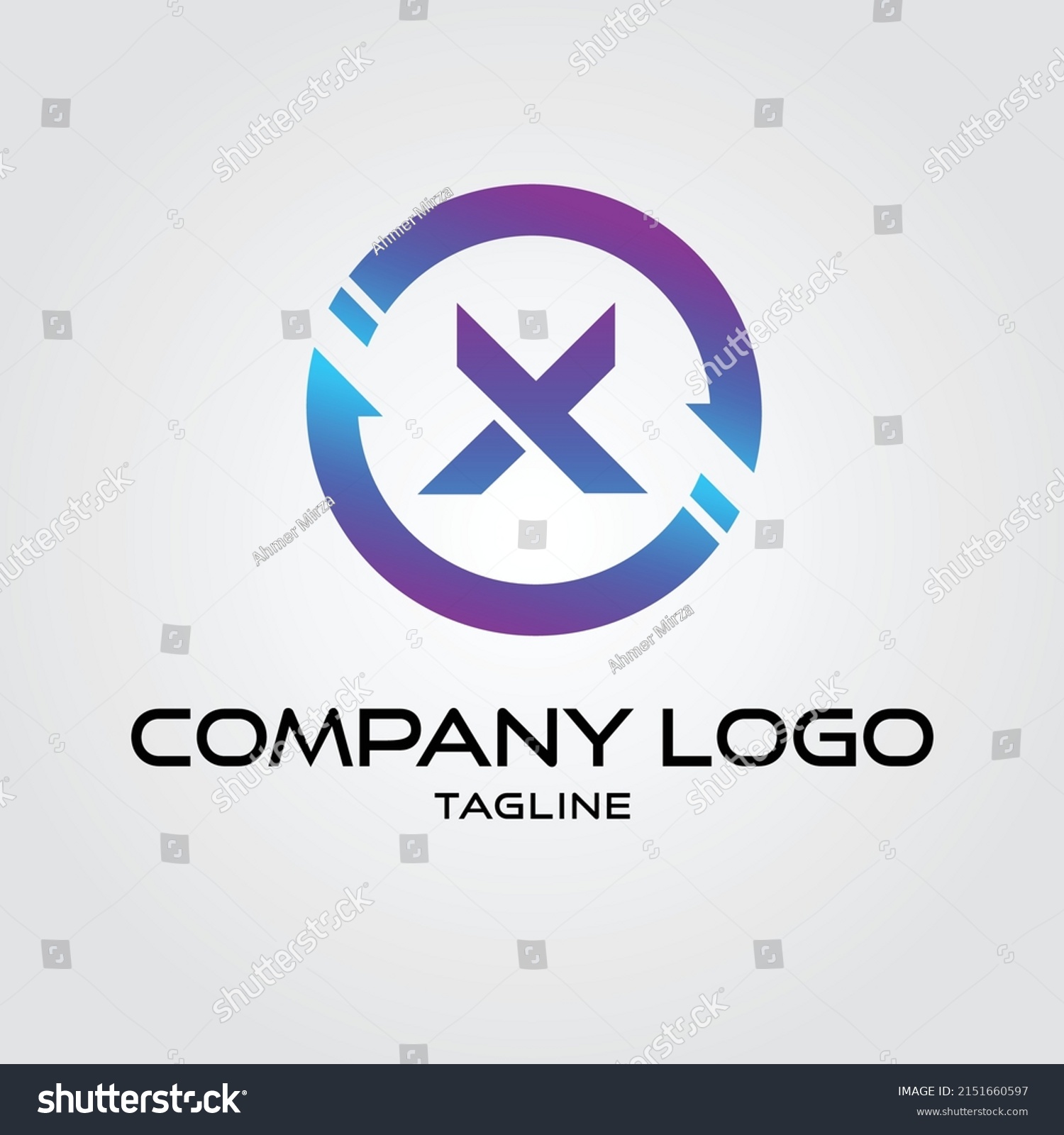 Modern Initial Crypto Currency X Tech Stock Vector (Royalty Free ...
